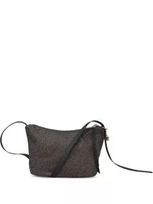 Borbonese Small Prive Opium-print Shoulder Bag - Black
