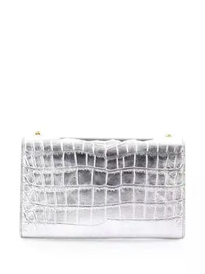 Saint Laurent Classic Monogram Crocodile Embossed Leather Medium Crossbody Bag