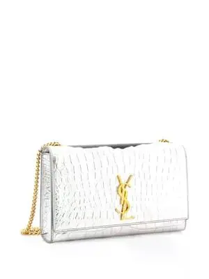 Saint Laurent Classic Monogram Crocodile Embossed Leather Medium Crossbody Bag