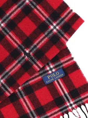 Polo Ralph Lauren Checked Fringe Scarf