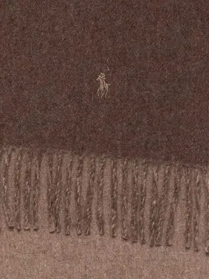 Polo Ralph Lauren Fringed Logo-embroidered Scarf