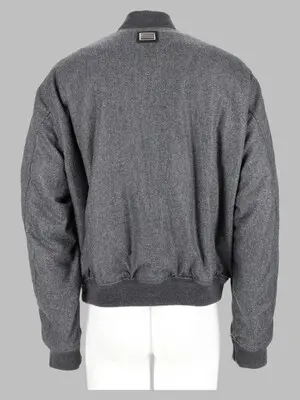 Dolce & Gabbana Bomber In Flanella Di Lana Imbottito