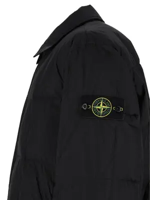 Stone Island Piumino Antigoccia Con Colletto Rigido