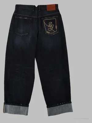 Dolce & Gabbana Jeans In Denim Con Logo Ricamato