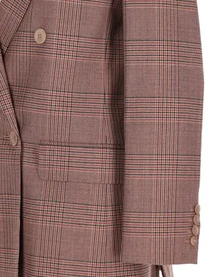 Max Mara Blazer Doppiopetto In Lana Principe Di Galles