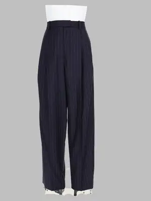 Givenchy Pantalone A Righe Con Doppia Piega In Lana