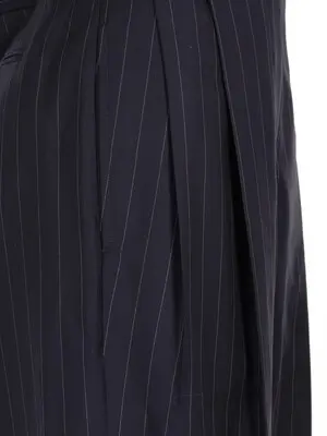 Givenchy Pantalone A Righe Con Doppia Piega In Lana