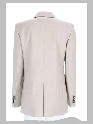 Max Mara Blazer Monopetto In Flanella Di Lana