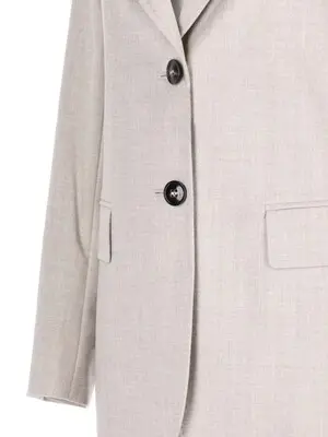 Max Mara Blazer Monopetto In Flanella Di Lana