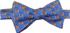 LAZYJACK PRESS Three Sheets To The Wind Bow Tie - Blue