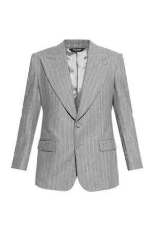 Dolce & Gabbana Gray Wool Blazer - Grey