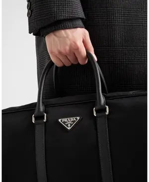 Prada Re-nylon And Saffiano Leather Duffel Bag