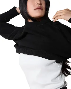 Whistles Cashmere Seamed Crewneck Sweater