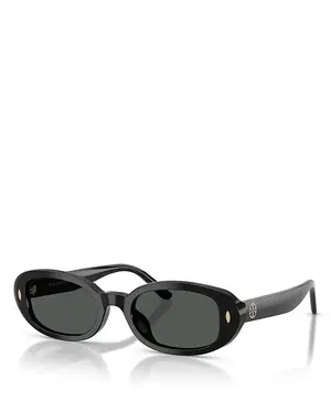 Tory Burch Miller Oval Sunglasses, 52mm - Black