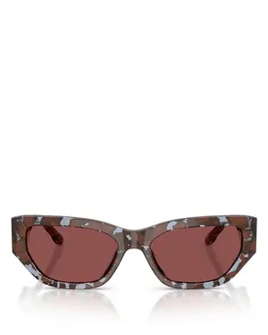 Tory Burch Rectangular Sunglasses, 55mm - Blue