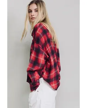 Denimist Bailey Cropped Plaid Shirt