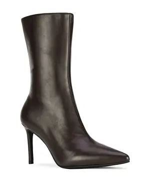 Jeffrey Campbell Everynite Mid Calf Stiletto Boots - Coffee