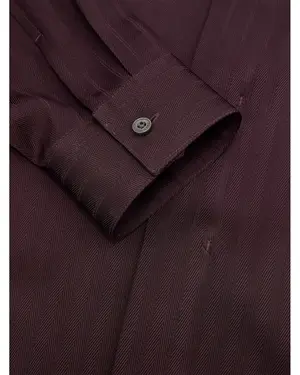 REISS Herringbone Stripe Point Collar Shirt