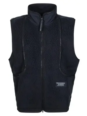 PAS NORMAL STUDIOS Off-race Pile Fleece Vest - Nero