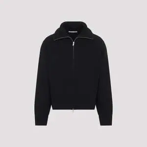 Studio Nicholson Rib Zip-through Merino Wool Jumper - Black