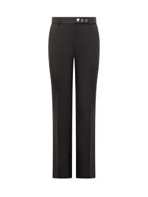 Sportmax Classic Tailored Straight-leg Trousers With Button Detail