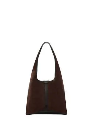 Soeur Sleek Mini Leather Crossbody Bag - Brown