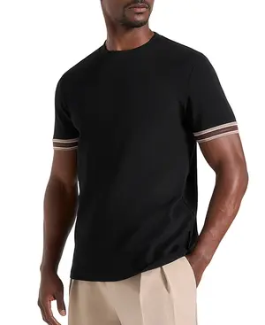 Manière De Voir Layton Taped Cotton T-shirt - Black
