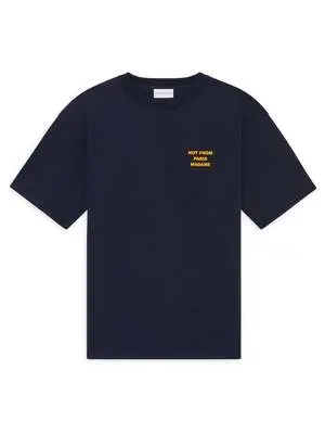 Drole De Monsieur Ribbed Crewneck Slogan T-shirt