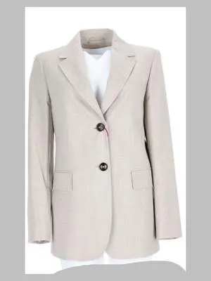 Max Mara Single-breasted Wool Flannel Blazer - Grey