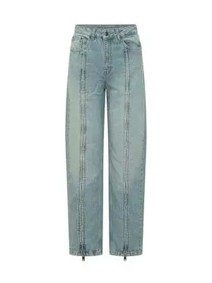 ROTATE BY BIRGER CHRISTENSEN Straight Denim Jean - Light Blue