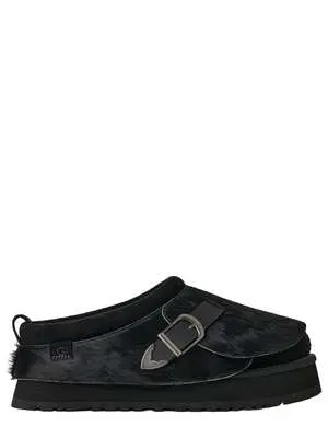 UGG Ponyskin Mini Strap Sandals With Sheepskin Lining