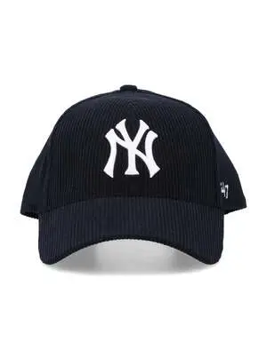 47 HAT Ny Logo Corduroy Baseball Cap - Nero