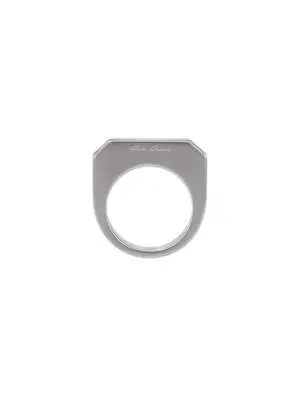 Rick Owens Geometric Signet Ring - Silver