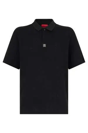 BOSS Classic Cotton Polo Shirt With Embroidered Logo - Black