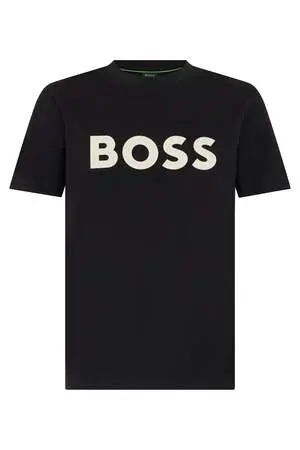 BOSS Cotton T-shirt With Front Logo