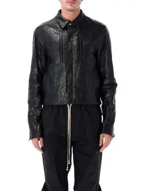 Rick Owens Leather Cropped Jacket