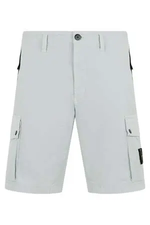 Stone Island Lightweight Mini Cargo Bermuda Shorts For - Light Gray