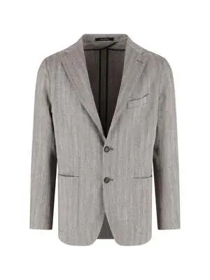 Tagliatore Linen Blend Two-button Blazer
