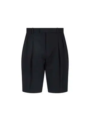 Saint Laurent Pleated Tailored Bermuda Shorts