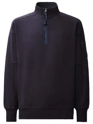 C.P. COMPANY CP Company Matte Lens Half-Zip Sweater With NFC Technology Blu