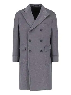 Tagliatore Double-breasted Cashmere Coat - Grey