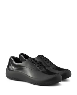 Prada Brushed Leather Sneakers