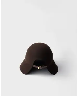 Prada Felt Hat - Brown