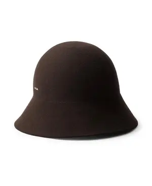 Prada Felt Hat - Brown