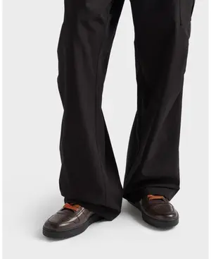 Prada Downtown Aged Leather Sneakers
