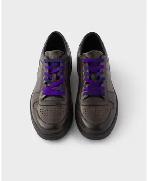 Prada Downtown Aged Leather Sneakers