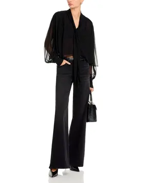 FRAME The Palace High Rise Wide Leg Jeans - Fable