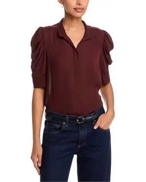 FRAME The Gillian Silk Top