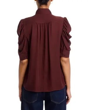 FRAME The Gillian Silk Top