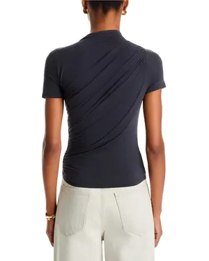 FRAME Short Sleeve Draped Top
